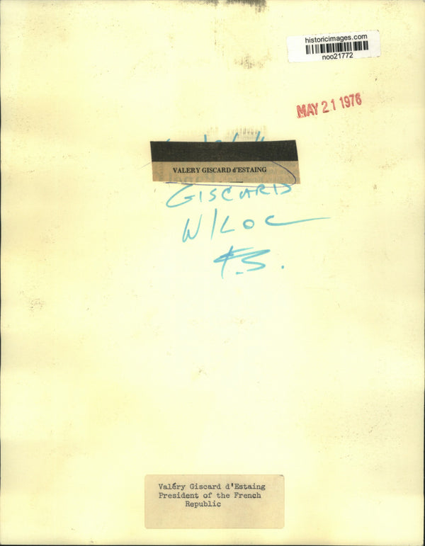 1976 Press Photo Valery Giscard d'Estaing, President of French Republic ...