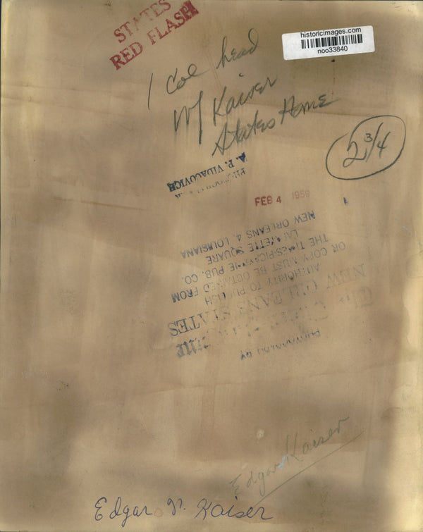 1959 Press Photo Edgar P. Kaiser, reading the newspaper - noo33840 ...