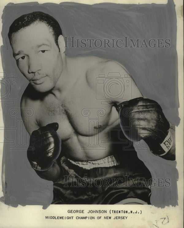 Press Photo George Johnson, middleweight champion of Trenton, New Jers ...