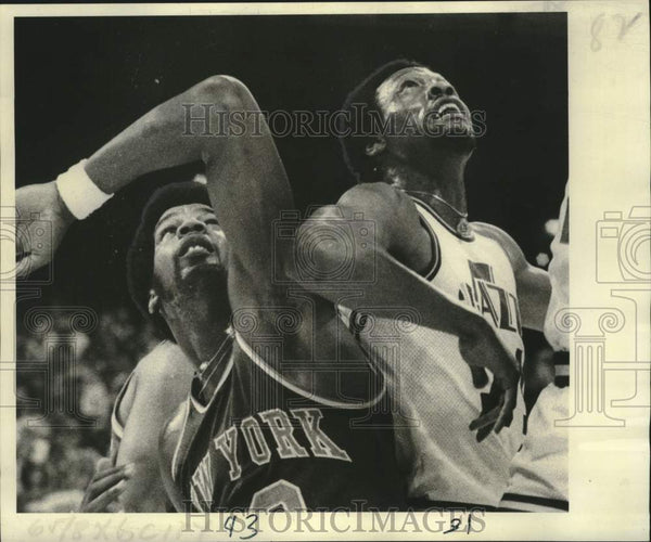 1978 Press Photo New Orleans Jazz player Joe C. Meriweather fights for ...