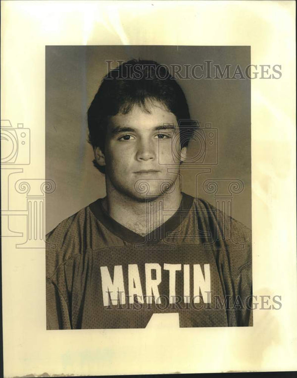 1985 Press Photo Brother Martin's Troy Oddo, Football player - Historic ...