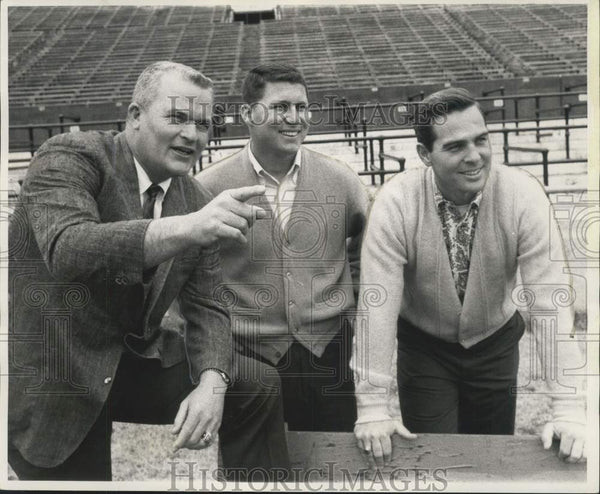 1968 Press Photo Jim Pittman, Marv Kristynik and Gary Kinchen- Tulane ...
