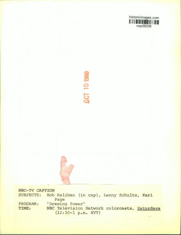 1980 Press Photo Bob Kaliban, Lenny Schultz & Kari Page in "Drawing ...