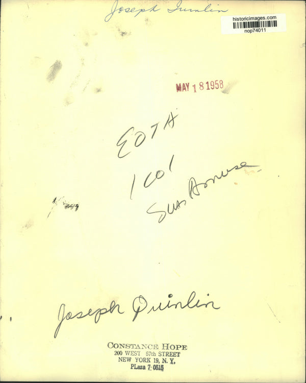 1958 Press Photo Joseph Quinlin - nop74011 - Historic Images