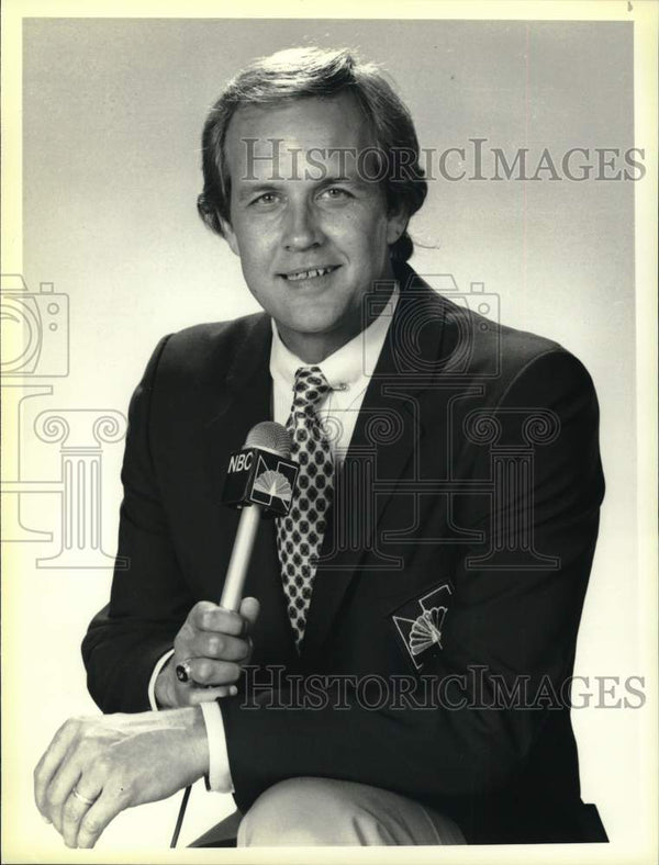 1985 Press Photo Bob Trumpy, former NFL player and NBC sportscaster ...