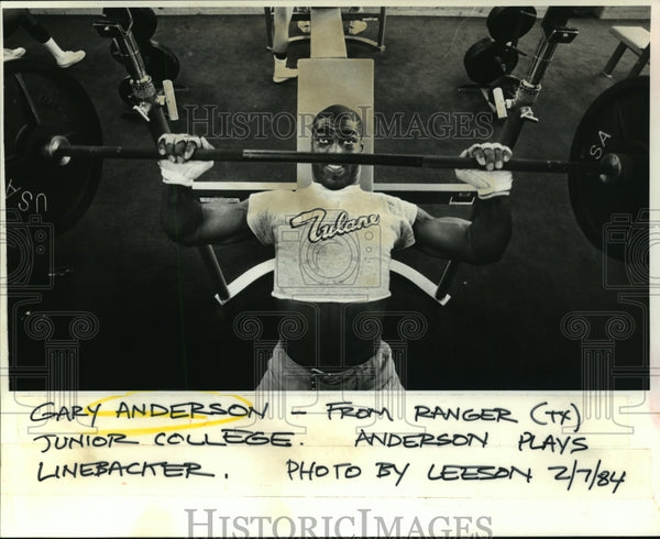 1984 Press Photo Tulane University Football - Gary Anderson, Linebacke ...