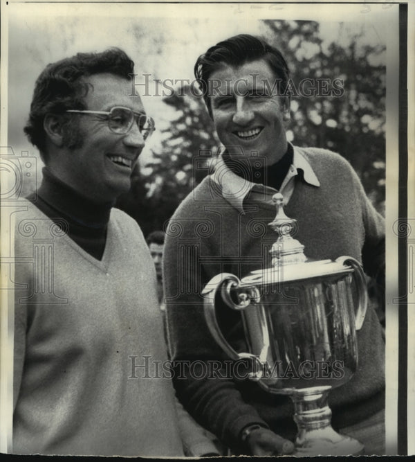 1972 Press Photo Golfers George Archer and Tommy Aaron at Greensboro ...