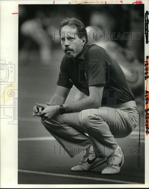 1987 Press Photo Mike Archer, Louisiana State University Football Coach ...