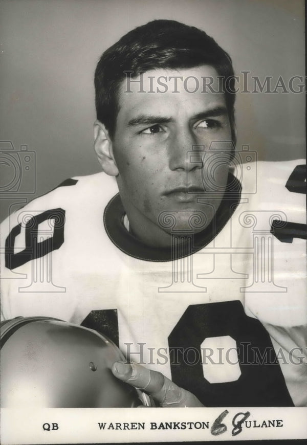 1967 Press Photo Football - Tulane Football Quarterback Warren Bankston ...