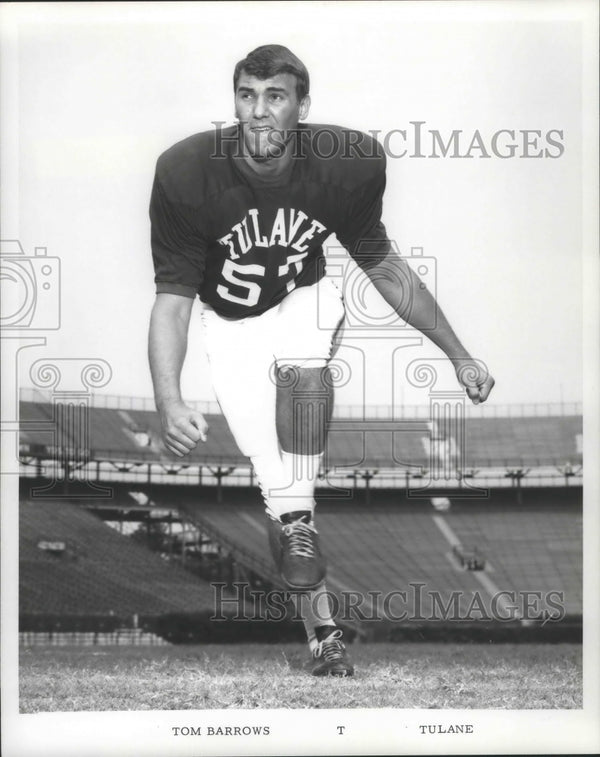1967 Press Photo Football - Tom Barrow of Tulane - nos03108 - Historic ...