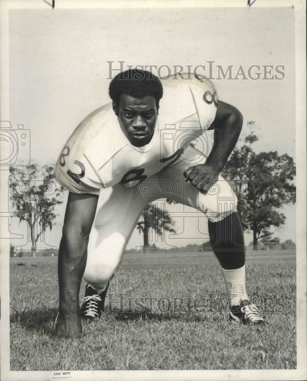 1969 Press Photo Football - Rodrigo Barnes, Star Rice Defender ...