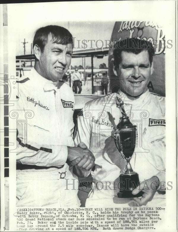 1969 Press Photo Car Racing - Buddy Baker & Bobby Isaacs Qualify for ...