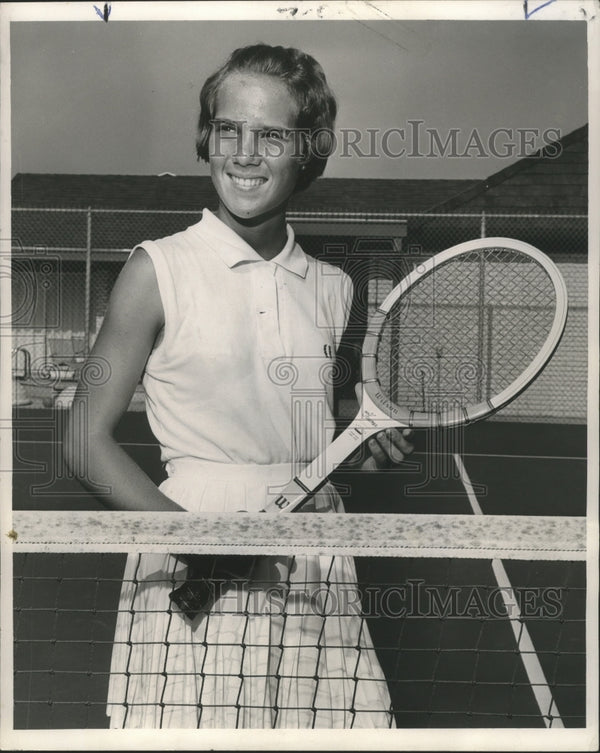 1967 Press Photo Linda Tuero, Louisiana Female Athlete and Tennis ...