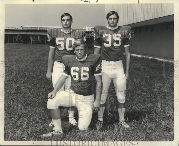 1970 Press Photo Ken Bernich with Other Archbishop Shaw Eagles Football ...