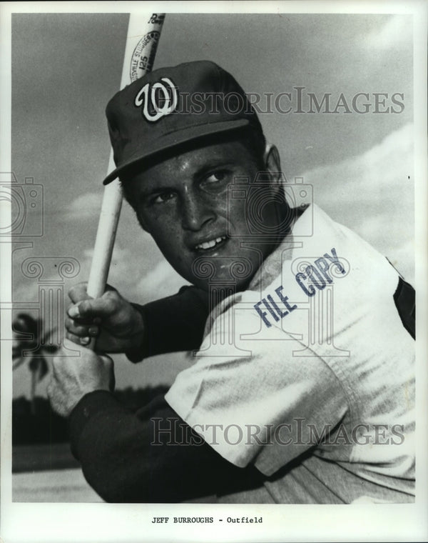 1972 Press Photo Jeff Burroughs, Outfield Baseball Player - Historic Images