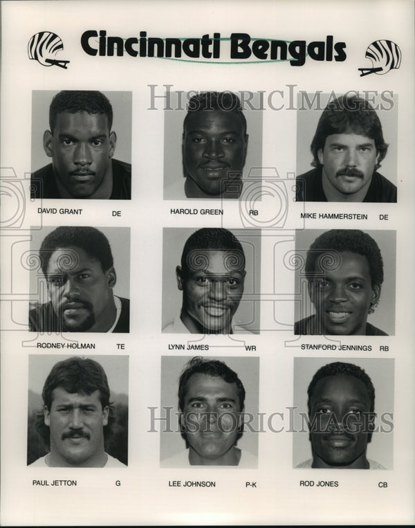 1990 Press Photo Cincinnati Bengals Football Players - nos06418 ...