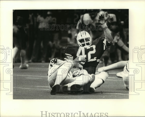 1980 Press Photo Tulane Football Player Marvin Christian and Mark ...