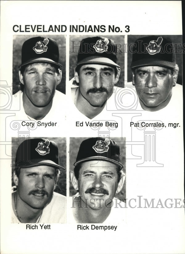 1988 Press Photo Cleveland Indians Number 3 Baseball Players - nos08254 ...