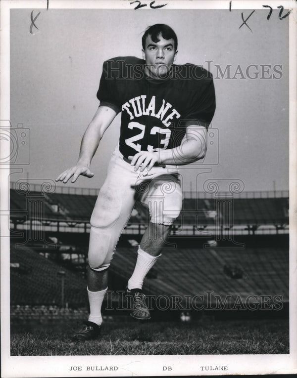 1969 Press Photo Tulane University Defensive Halfback Joe Bullard ...