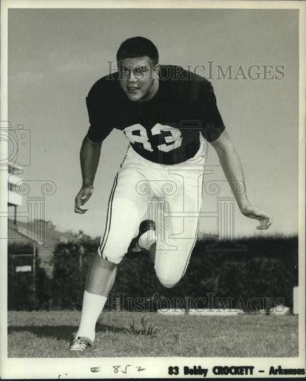 1966 Press Photo Arkansas Football Player Bobby Crockett, #83 ...
