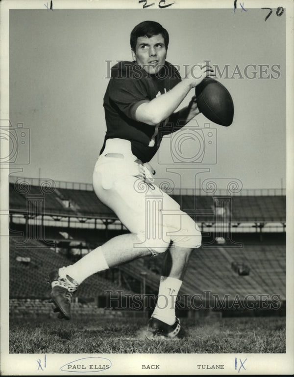 1969 Press Photo Paul Ellis, Tulane University Football Player ...