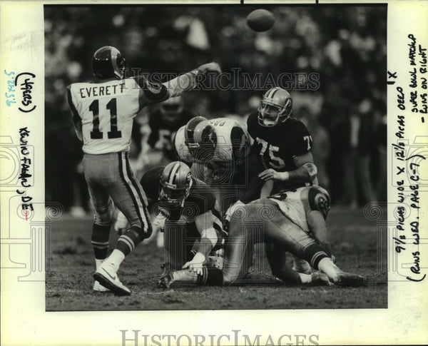 1990 Press Photo Jim Everett, Football Player at 49ers Game - nos10906 ...