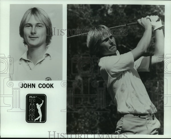 1984 Press Photo Golfer John Cook at Professional Golf Association Tour ...