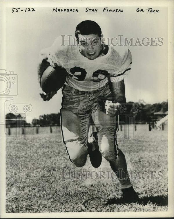 1967 Press Photo Stan Flowers, Georgia Tech Football Halfback ...
