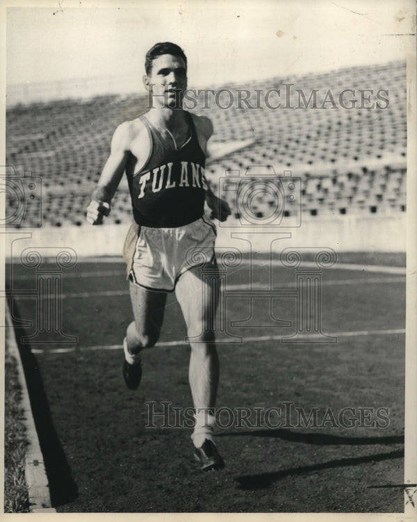 Press Photo University of Tulane's Bill Geary Running Track - nos11903 ...