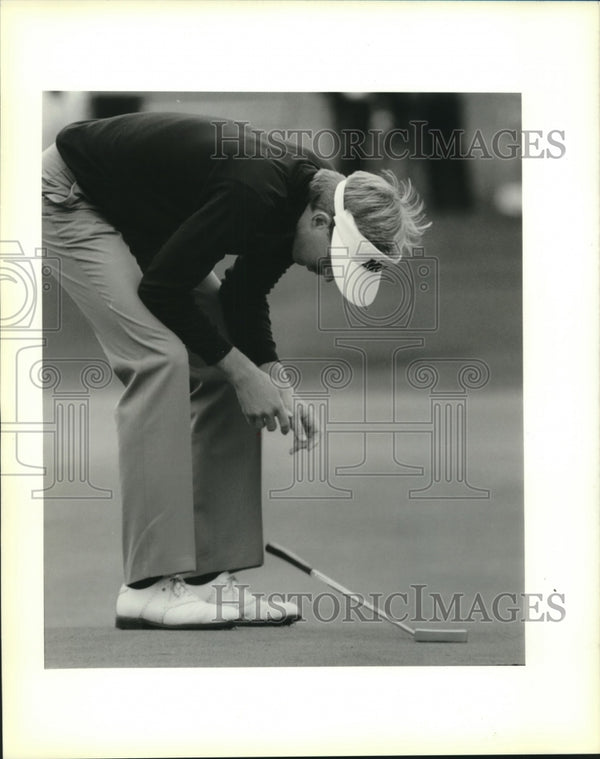 1989 Press Photo PGA Tour golfer Dan Forsman after missed putt ...