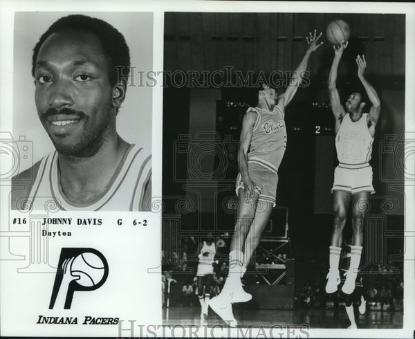 1979 Press Photo Indiana Pacers basketball player Johnny Davis ...