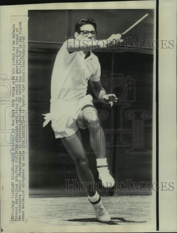 1968 Press Photo Tennis - Clark Graebner Defeats Fred Stolle in ...