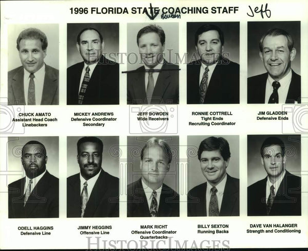 1996 Press Photo Florida State football coaching staff mug shots ...