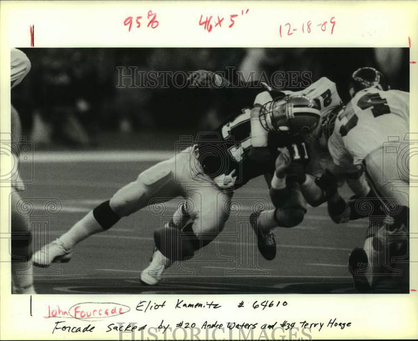 1989 Press Photo New Orleans Saints John Fourcade Sacked - nos14285 ...