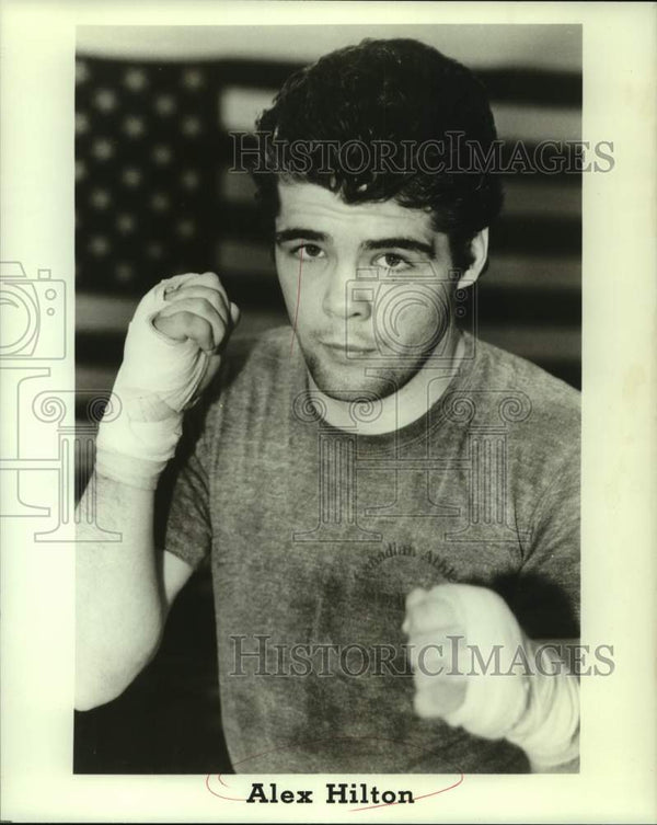1985 Press Photo Boxer Alex Hilton - nos14448 - Historic Images