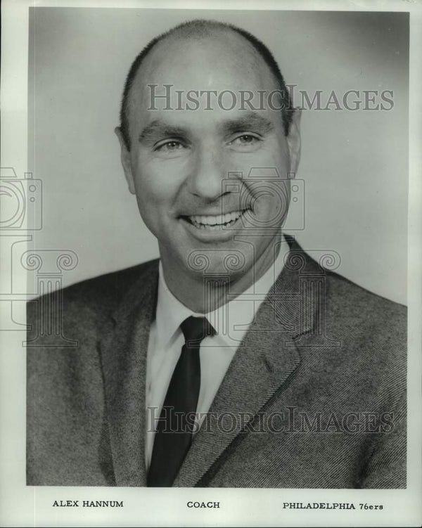 1967 Press Photo Philadelphia 76ers basketball coach Alex Hannum ...