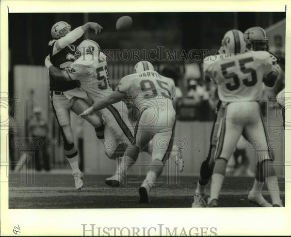 1989 Press Photo New Orleans Saints and Tampa Bay Buccaneers play NFL ...