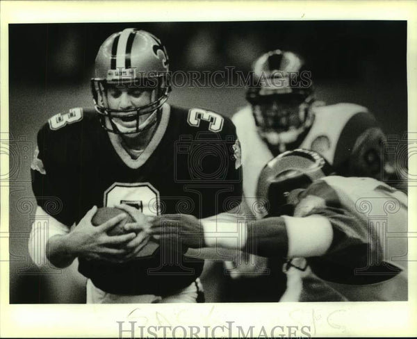 1988 Press Photo New Orleans Saints and Los Angeles Rams play NFL ...