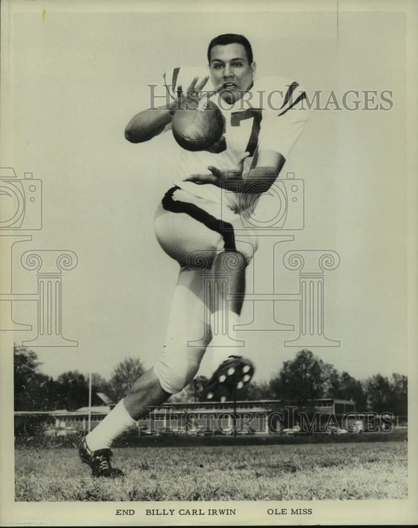1963 Press Photo Ole Miss college football player Billy Carl Irwin - n ...
