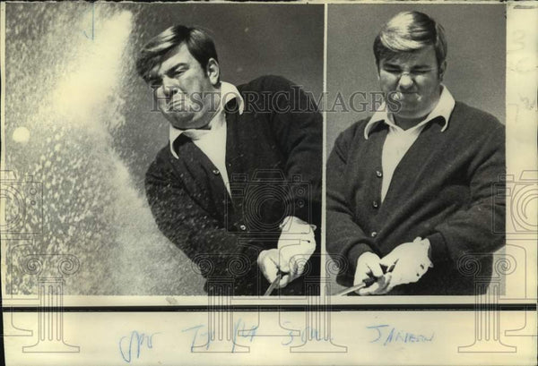 Press Photo Golfer Jim Jamieson plays a practice round at the Masters ...