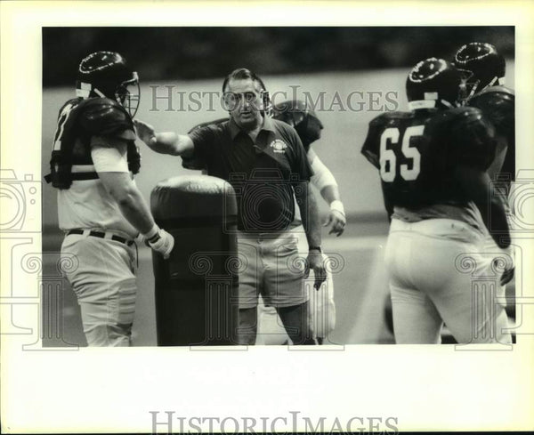1991 Press Photo New Orleans Night arena football coach Eddie Khayat ...