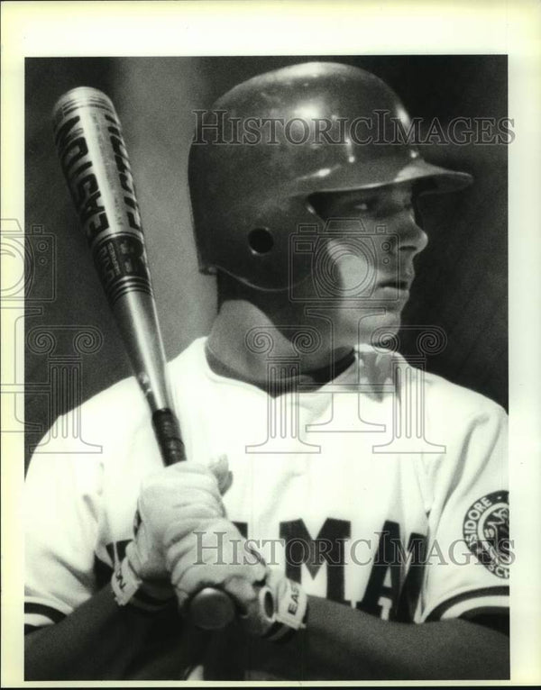 1993 Press Photo Newman High school baseball player Mike Keck ...
