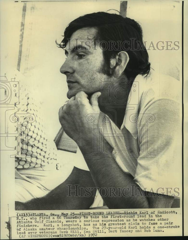 1972 Press Photo Golfer Richie Karl at the Atlanta Golf Classic ...