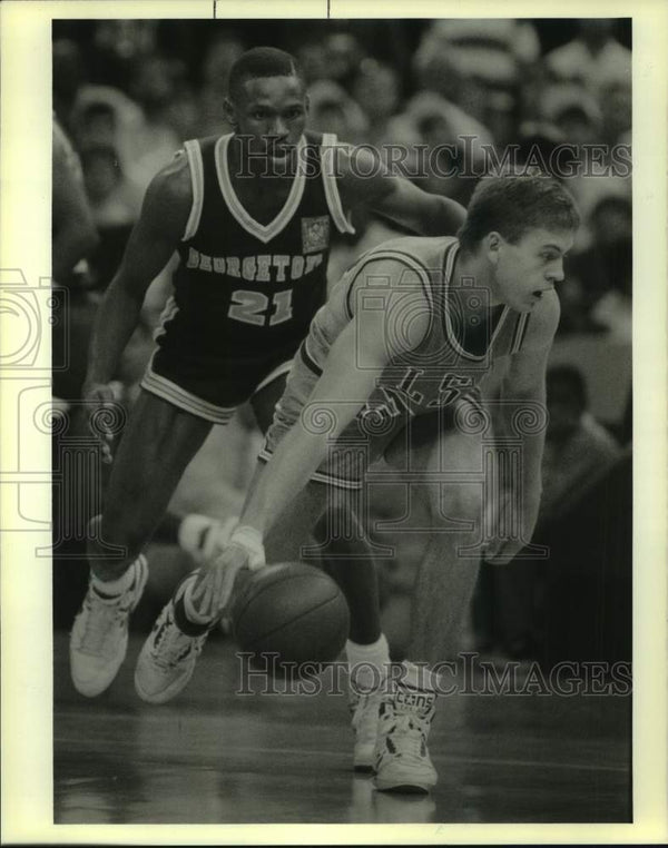1989 Press Photo Georgetown and LSU play college basketball - nos17889 ...