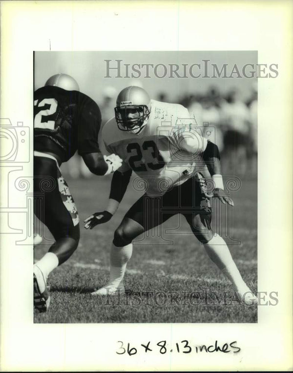 1989 Press Photo New Orleans Saints Buford Jordan at Practice ...