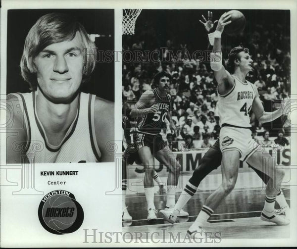 1978 Press Photo Houston Rockets basketball player Kevin Kunnert ...