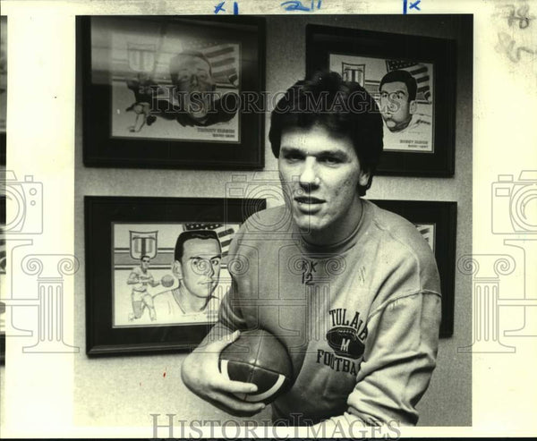 1983 Press Photo Tulane college football player Ken Karcher - nos18424 ...