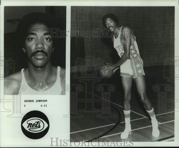 1978 Press Photo New Jersey Nets basketball player George Johnson ...