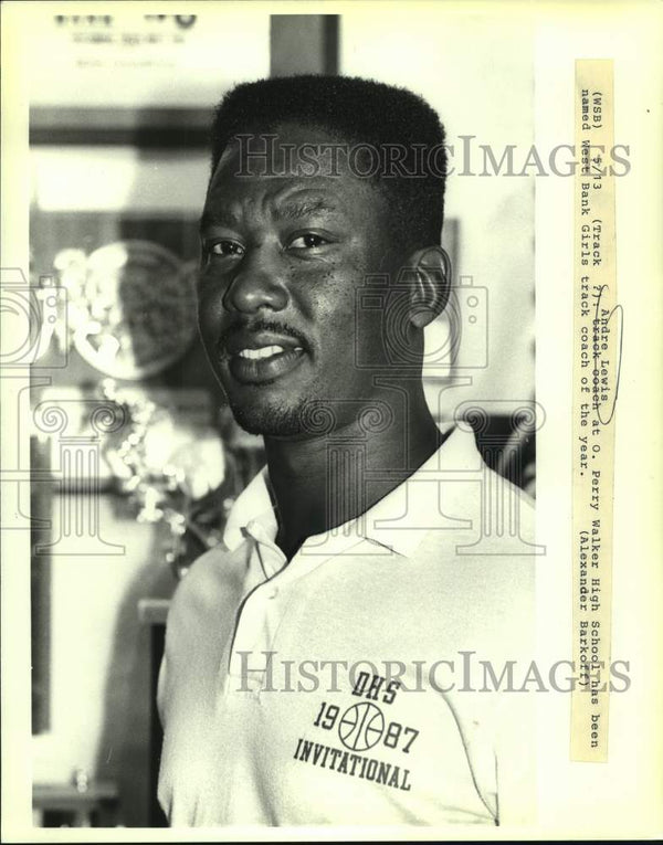 1988 Press Photo Track - Andre Lewis, Coach at O. Perry Walker High ...