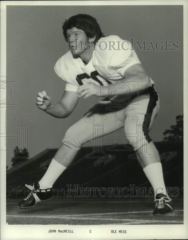 1975 Press Photo University of Mississippi football player John ...